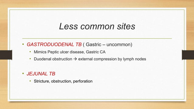 Small Intestine TB (Tuberculosis) | PPTX | Digestive Disorders ...