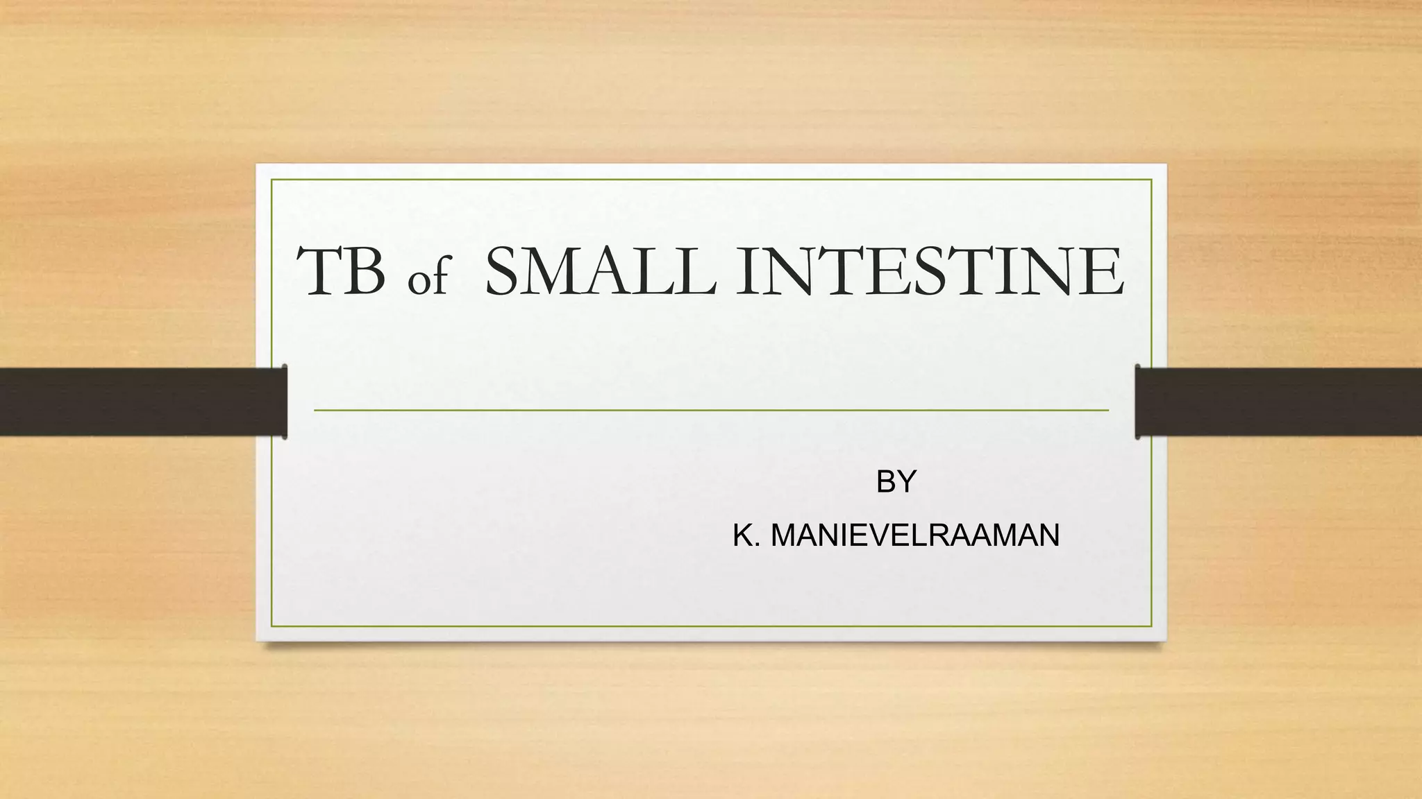 Small intestine tb | PPTX