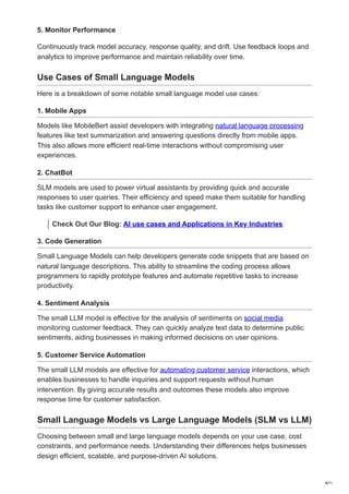 Small Language Models: Efficient, Cost-Effective AI Solutions for ...