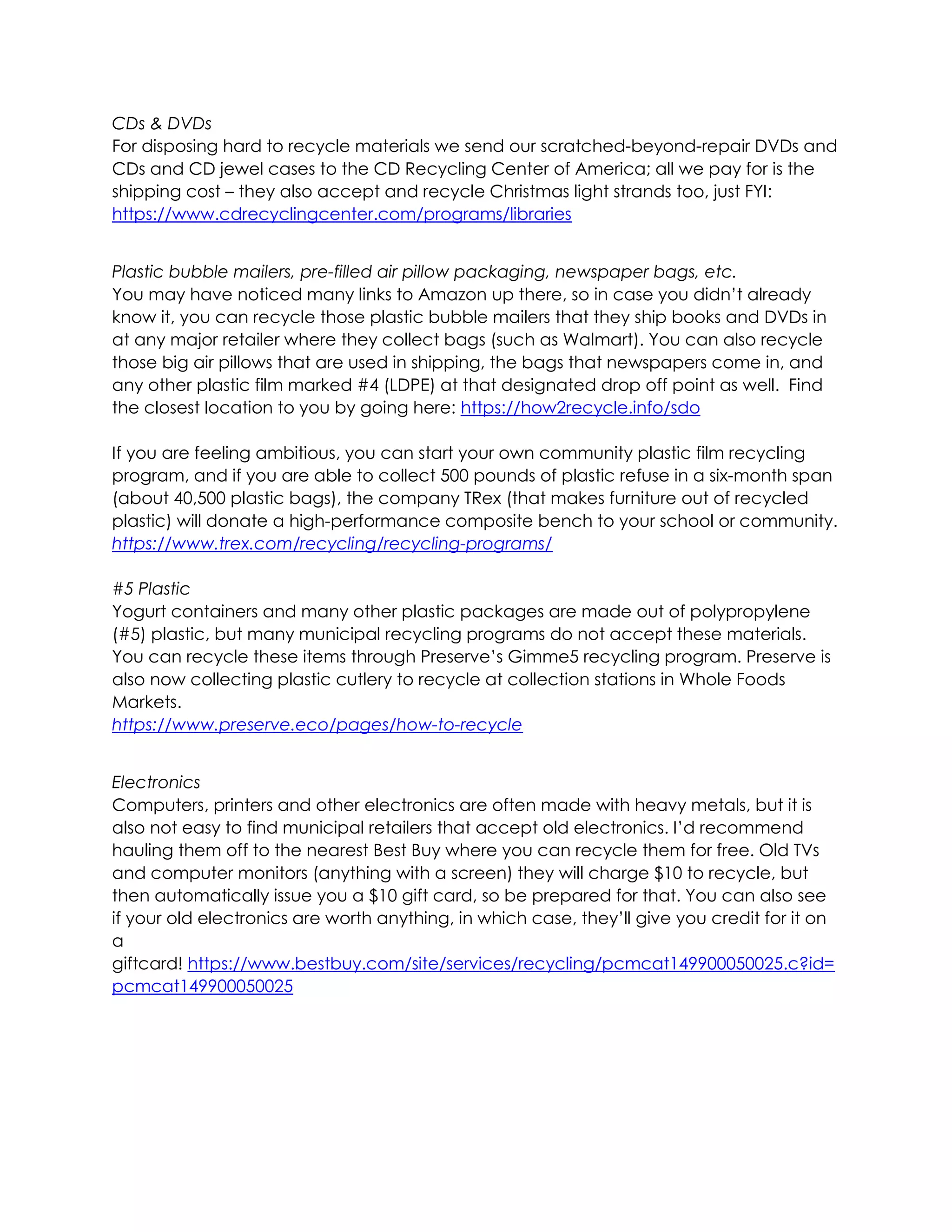 Small Libraries Will Save the World! Resource Links Handout | PDF