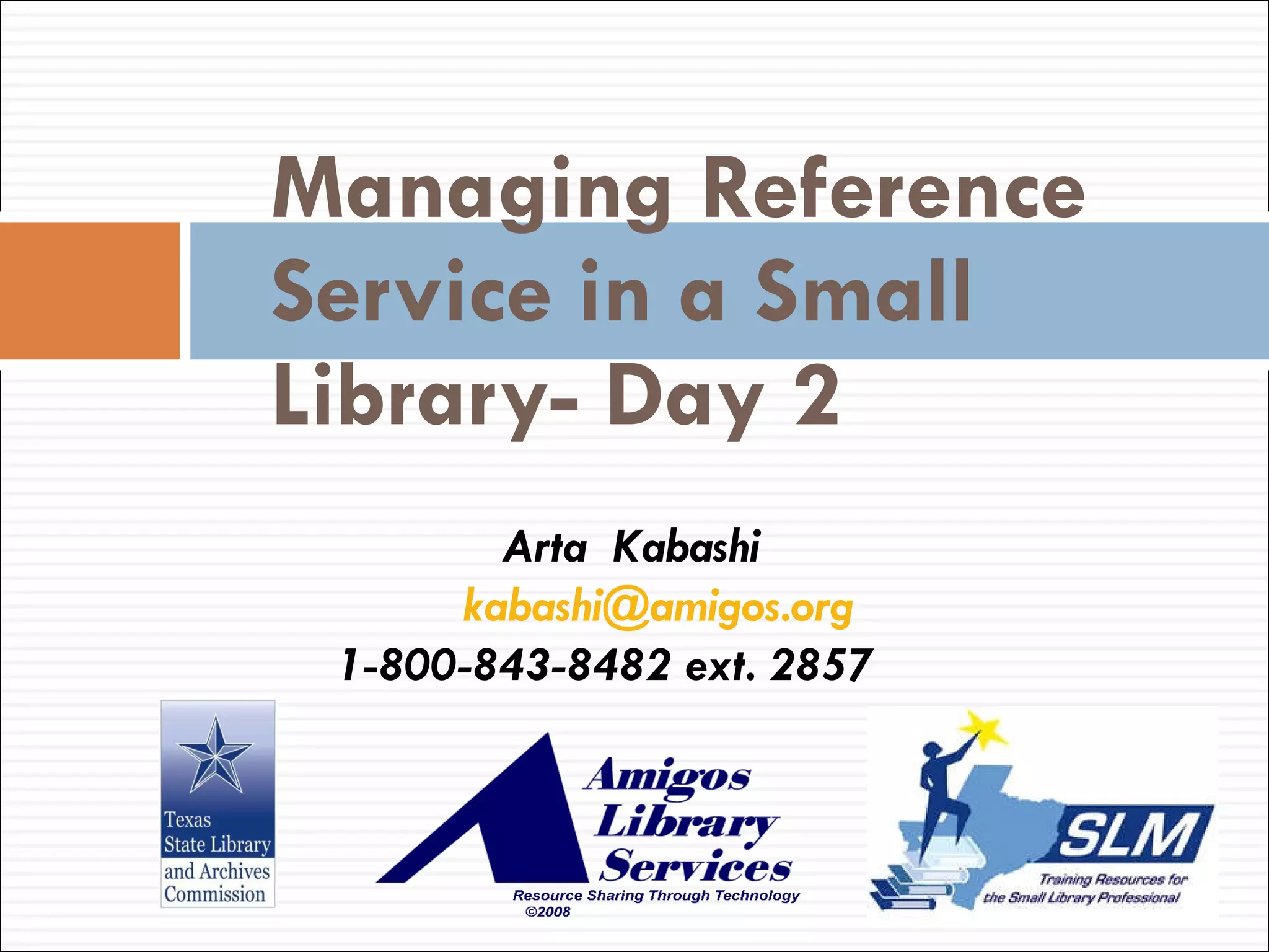 Small Library Management Day 2 | PPT