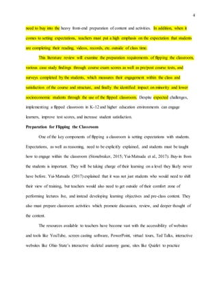 Flipped Classroom - Literature Review | DOCX