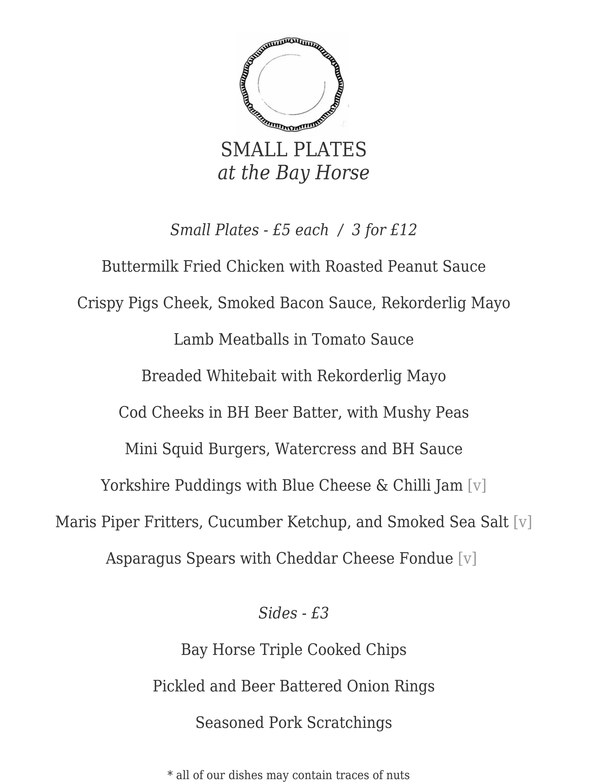 Small plates menu | PDF