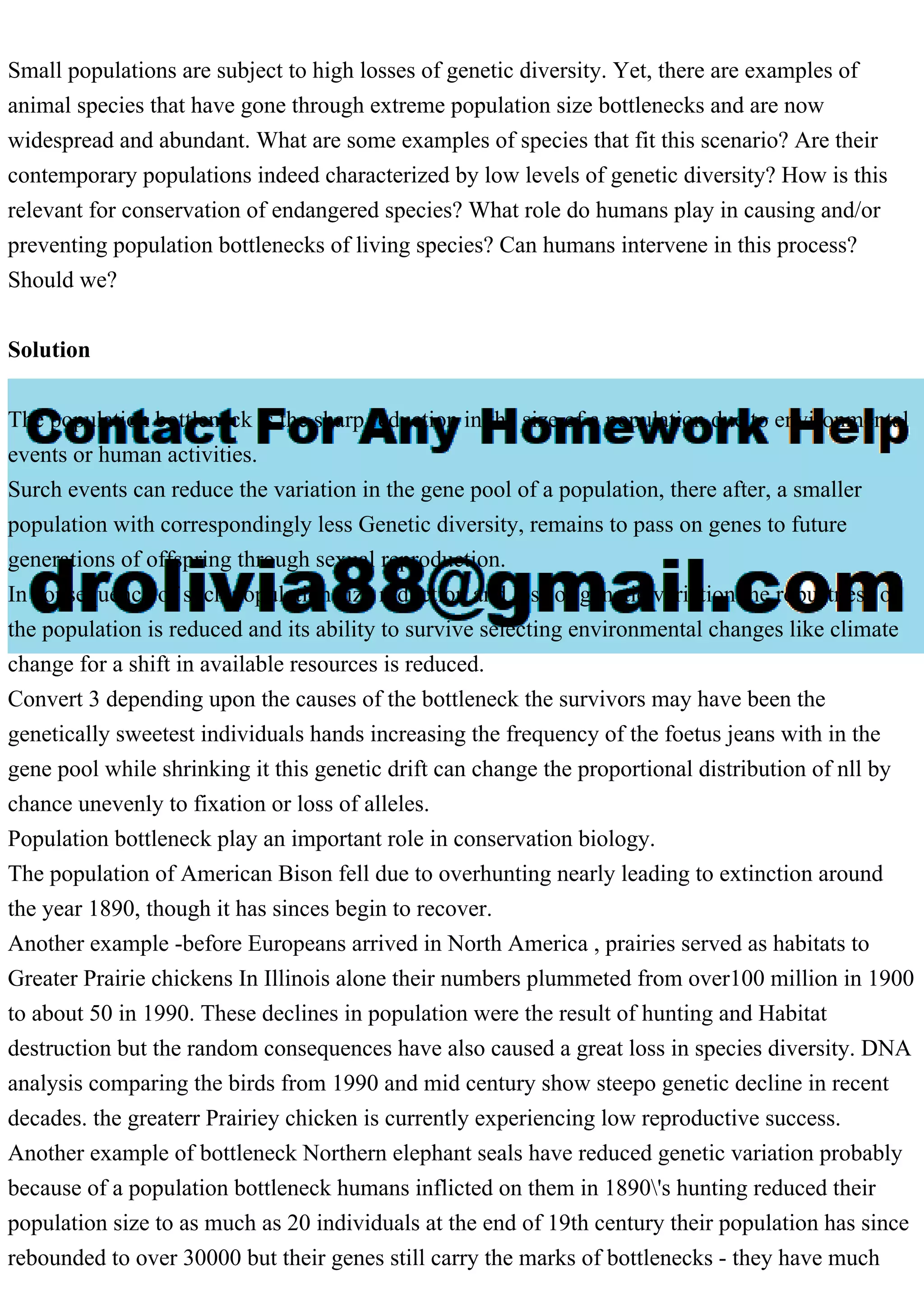Small populations are subject to high losses of genetic diversity. Y.pdf