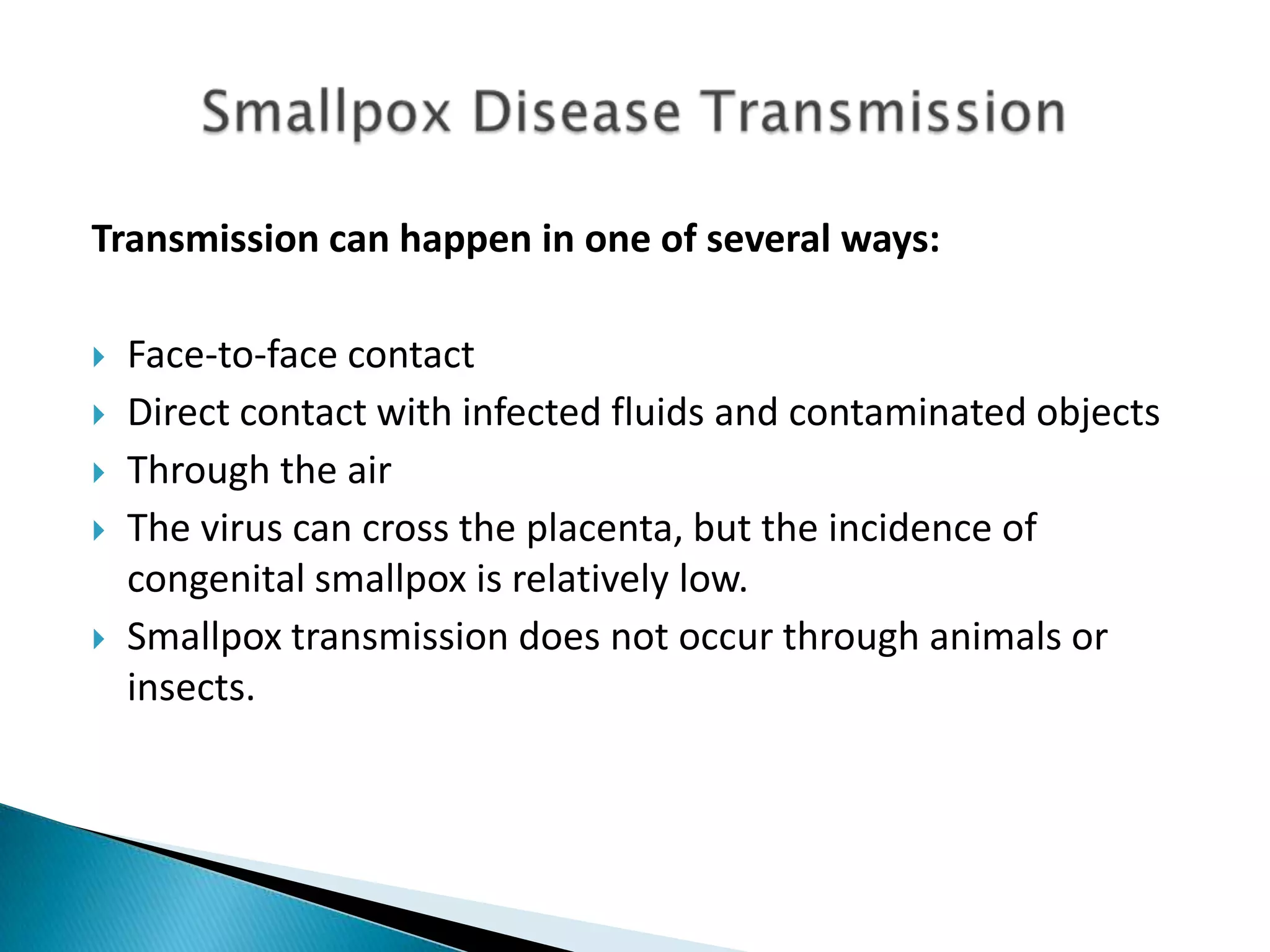 Smallpox disease | PPTX