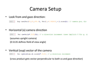 smallpt: Global Illumination in 99 lines of C++ | PDF