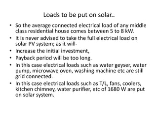 Small residential stand alone roof top solar pv | PPTX | Home ...