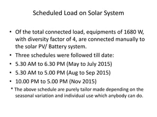 Small residential stand alone roof top solar pv | PPTX
