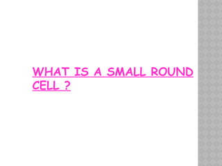 SMALL ROUND CELL TUMOR -1 powerpoint.ppt