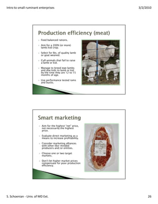 Intro to small ruminant enterprises | PDF