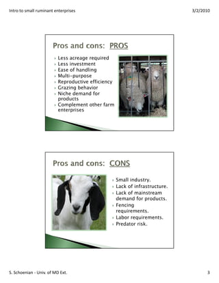 Intro to small ruminant enterprises | PDF