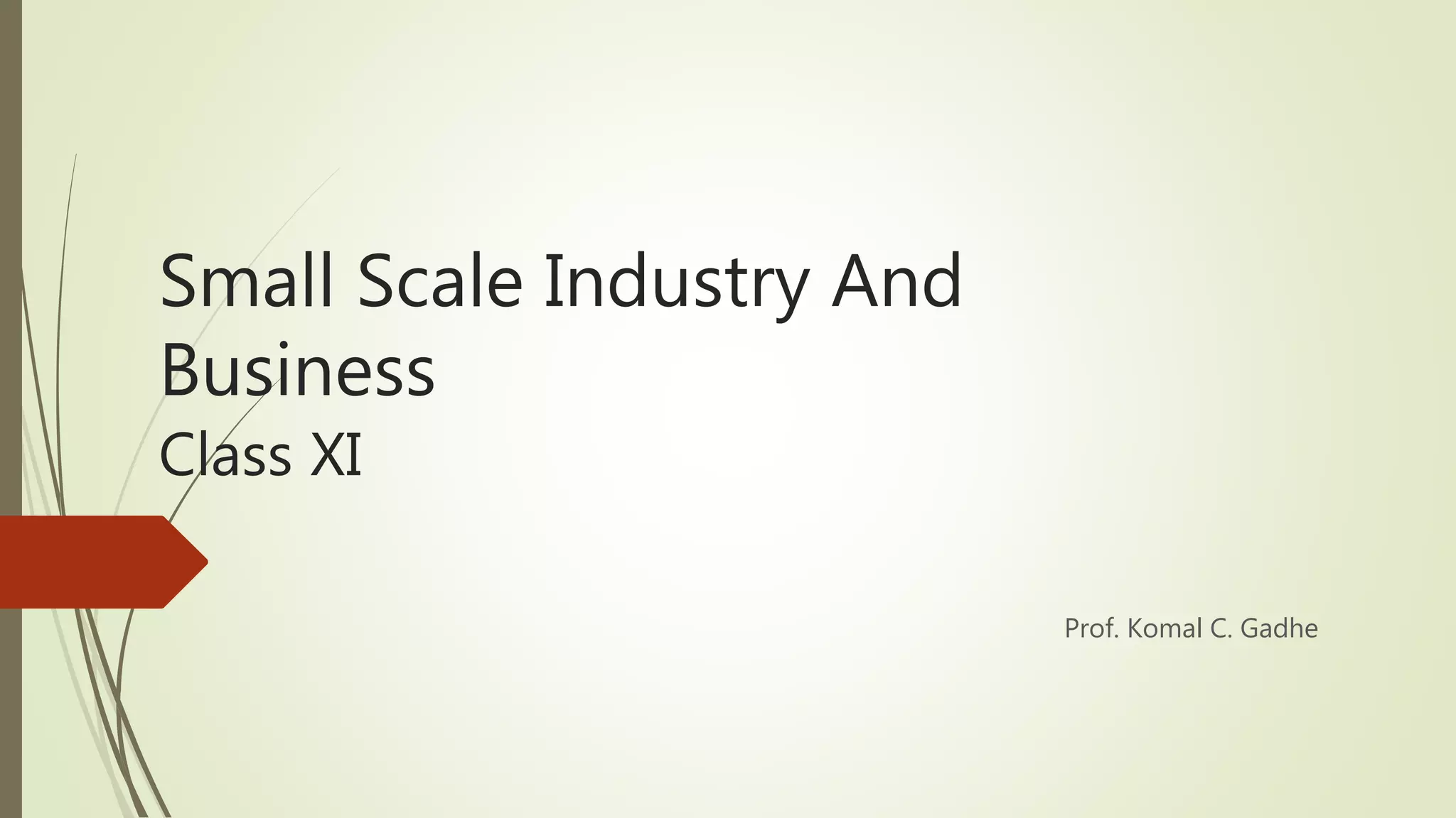 Small scale business | PPT