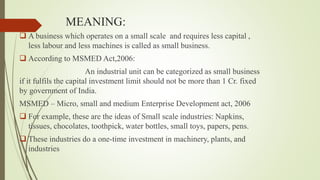 Small scale business | PPT