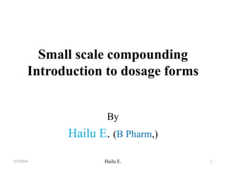Compounding of pharmaceutical products listed | PPTX
