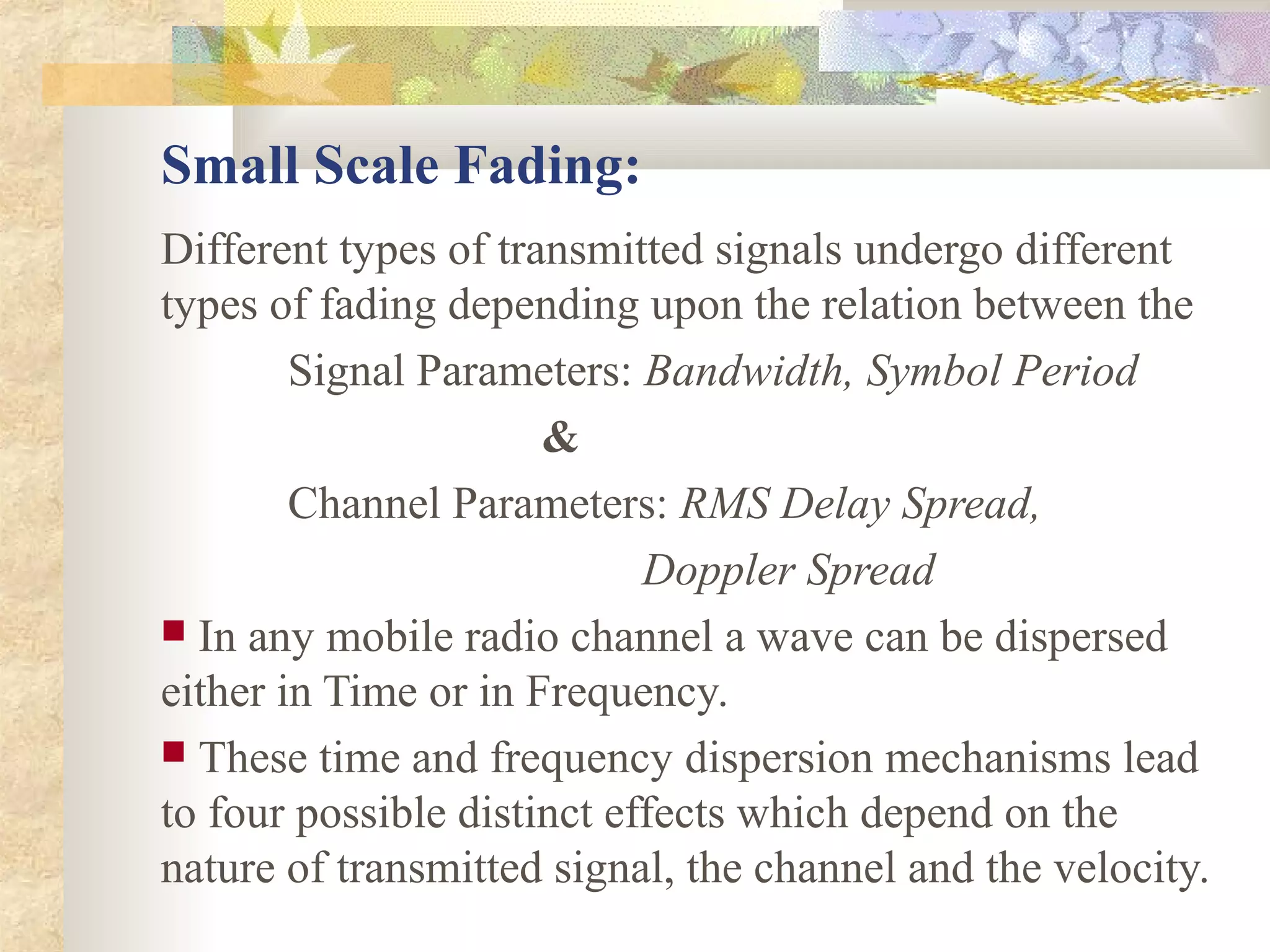 Small scale fading | PPT