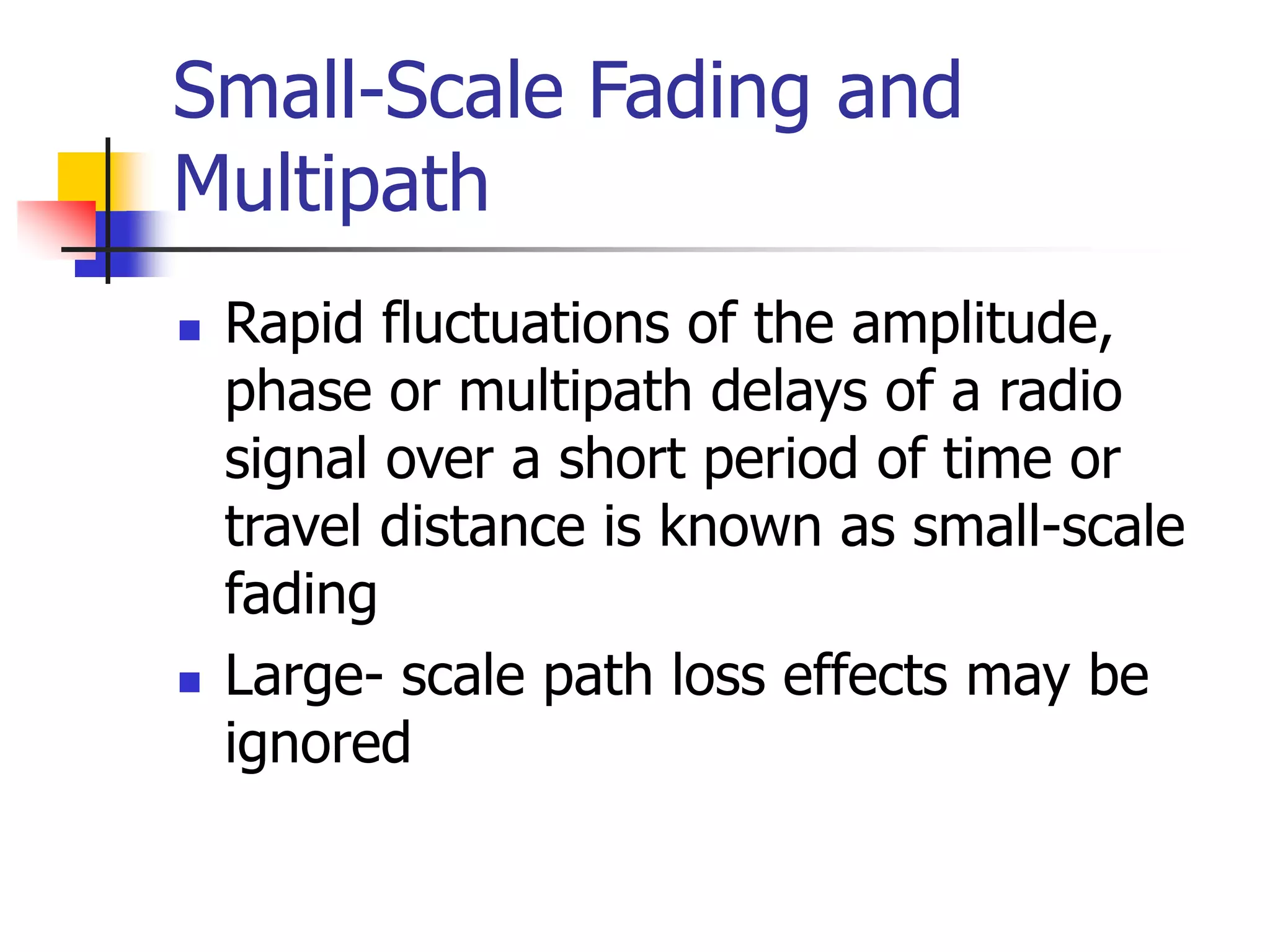 Small Scale Fading Ppt Computer Networking Computing