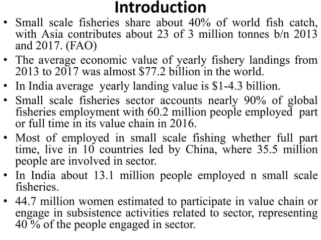 Small scale fishers in responsible fishing and conservation of Aquatic resouces by B.pptx ...