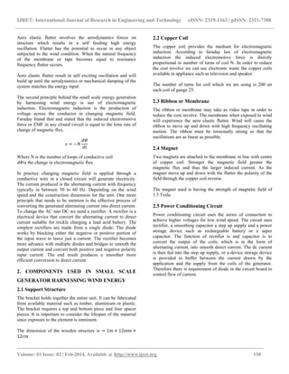 Small scale generation by harnessing the wind energy | PDF