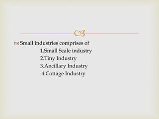 Small scale industry and its sickness | PPTX