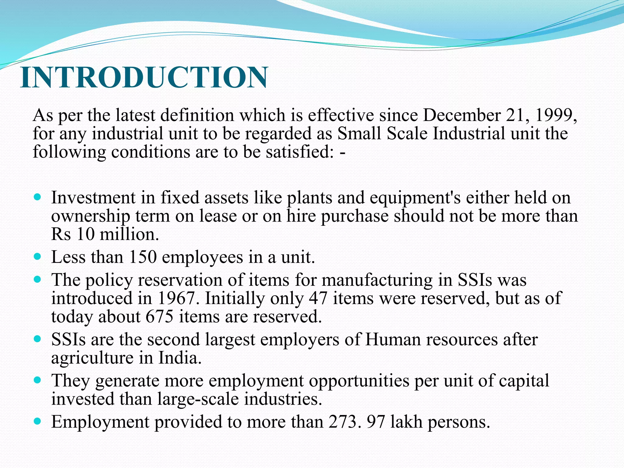 SSI IN INDIA BY MJ | PPTX