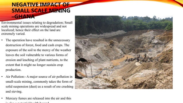 Small scale mining in africa (ghana) | PPTX | Commodities | Economy