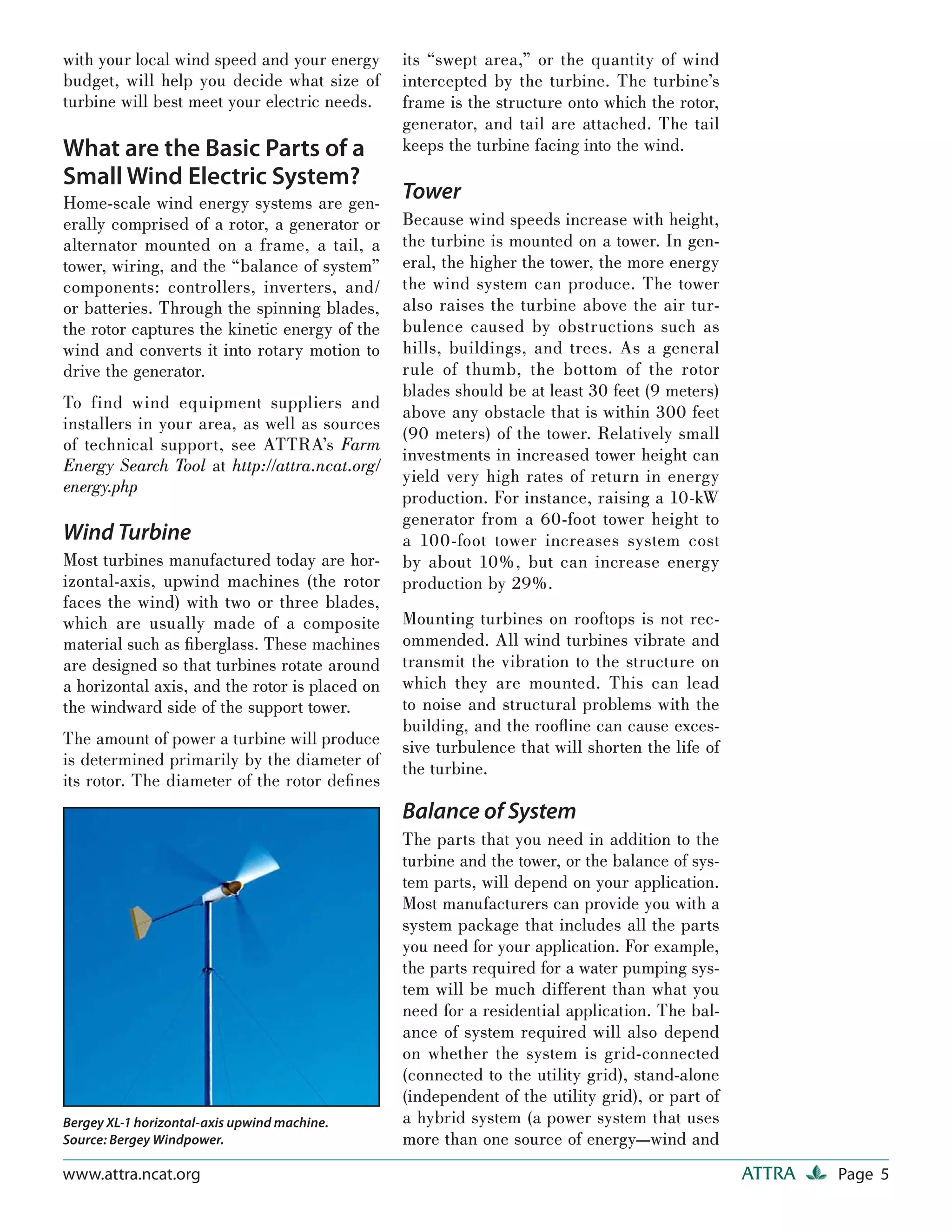 Small-Scale Wind Energy on the Farm | PDF