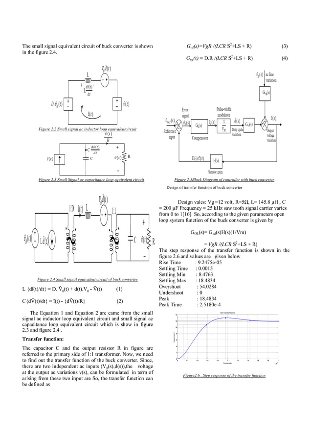 Small signal analysis based closed loop control of buck converter | PDF