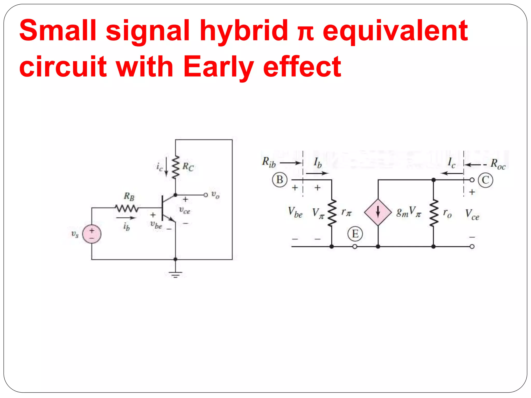 Small signal analysis of bjt amplifiers | PPTX
