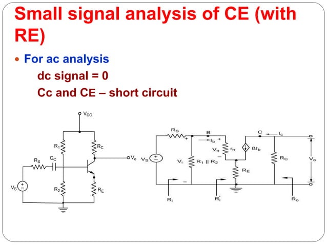Small signal analysis of bjt amplifiers | PPTX