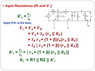 Small signal analysis of bjt amplifiers | PPTX