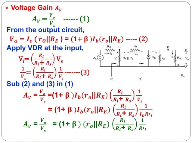 Small signal analysis of bjt amplifiers | PPTX