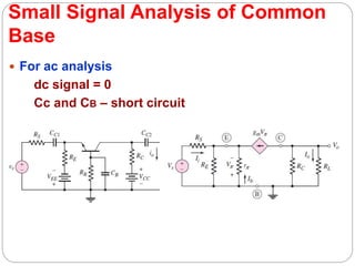 Small signal analysis of bjt amplifiers | PPTX