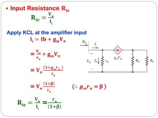 Small signal analysis of bjt amplifiers | PPTX