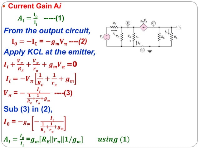 Small signal analysis of bjt amplifiers | PPTX