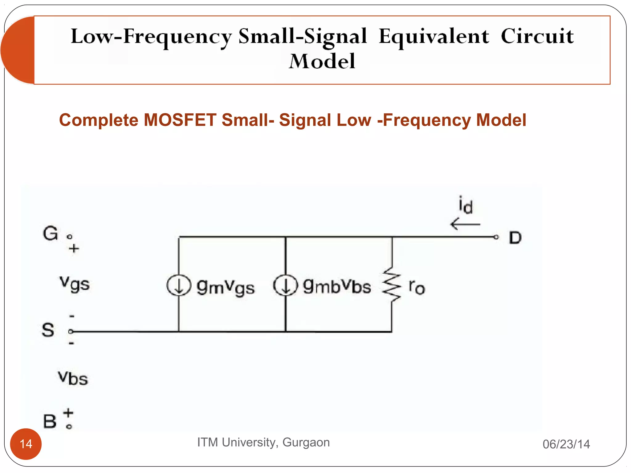 Mosfet Small Signal Model Ppt Computer Networking Computing