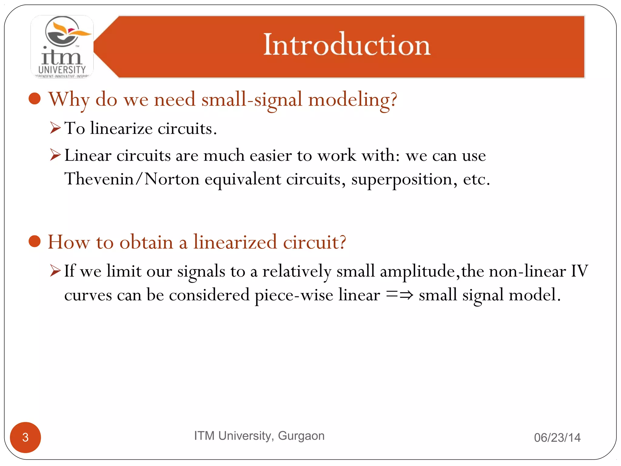 MOSFET Small signal model | PPT
