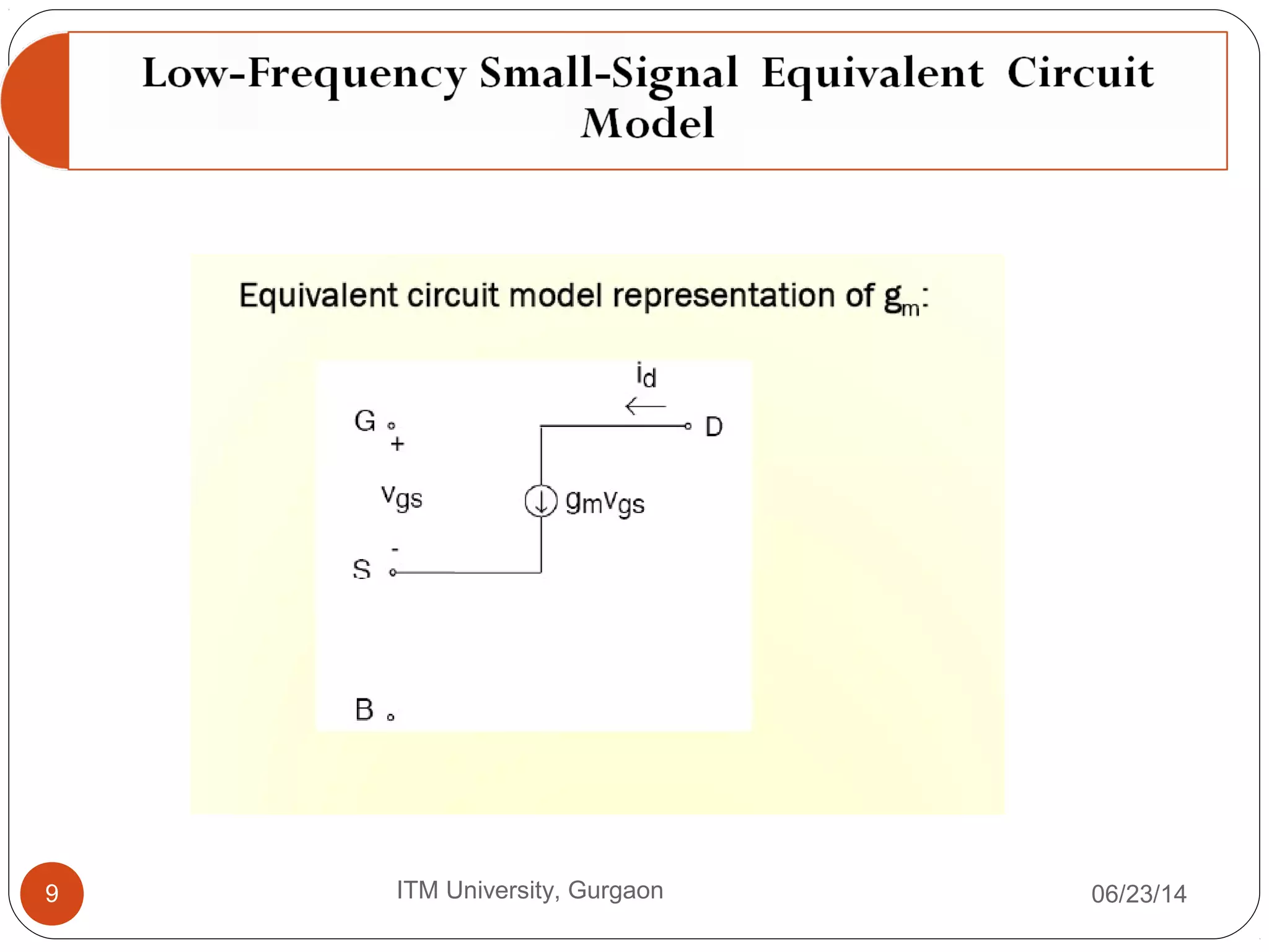 MOSFET Small signal model | PPT