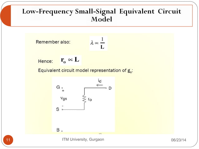 MOSFET Small signal model | PPT | Computer Networking | Computing