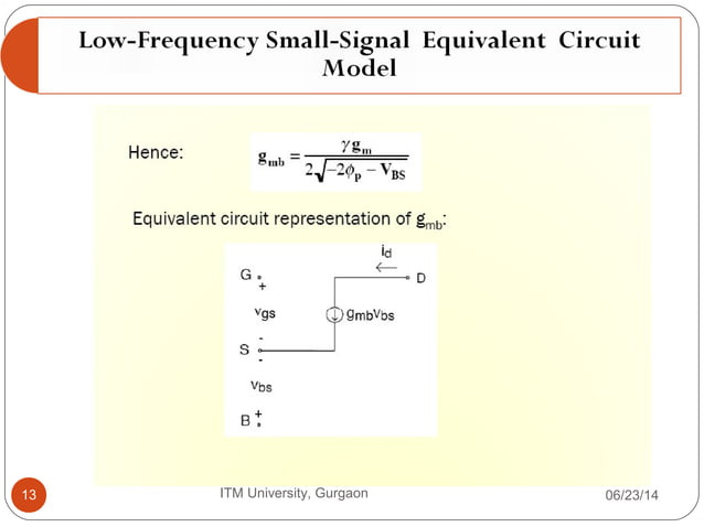 MOSFET Small signal model | PPT | Computer Networking | Computing
