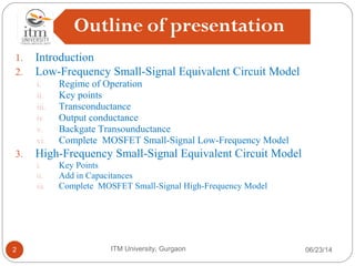MOSFET Small signal model | PPT