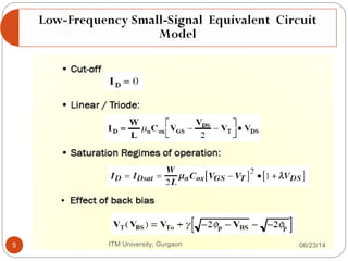 MOSFET Small signal model | PPT