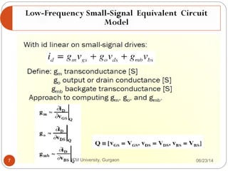 MOSFET Small signal model | PPT