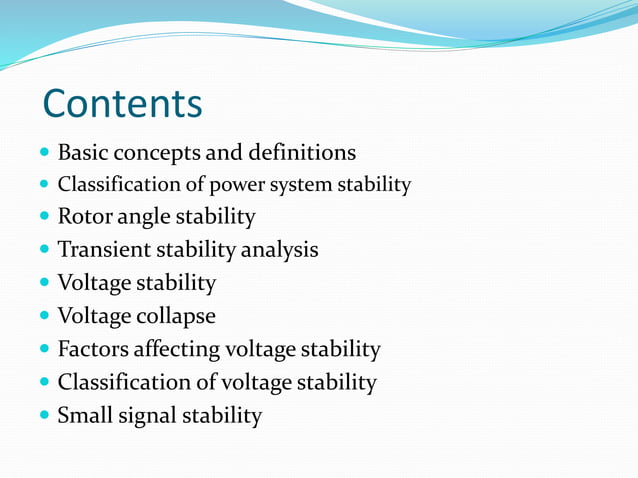 Small signal stability analysis | PPTX | Science