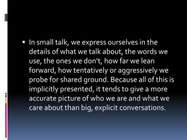 Small talk | PPTX