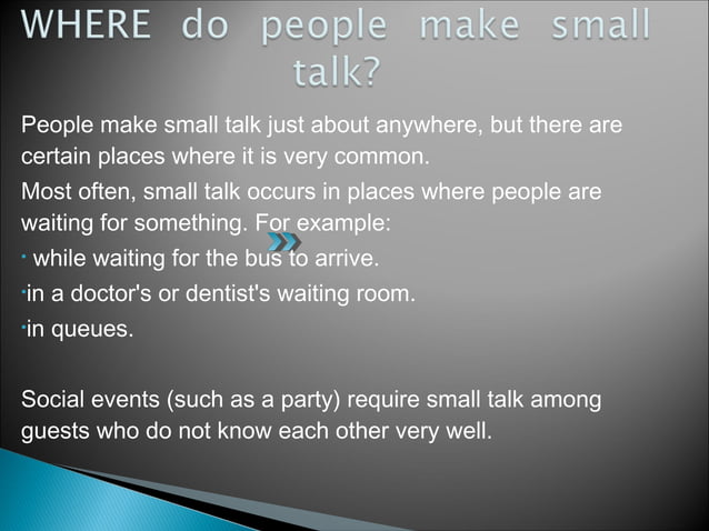 Small talk. ppt | PPT