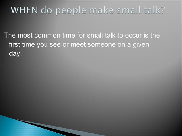 Small talk. ppt | PPT