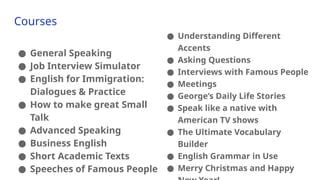 SmallTalk2Me - speaking app for english learning | PPT