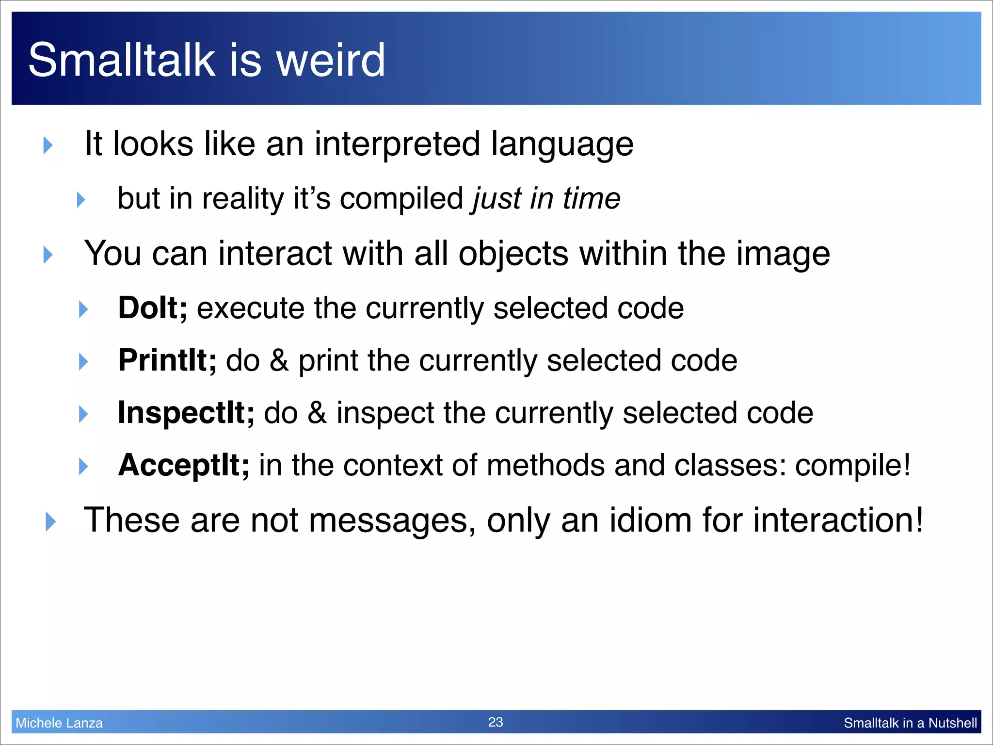 Smalltalk In a Nutshell | PDF | Operating Systems | Computer Software and Applications