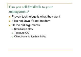 Smalltalk in Large-scale Enterprise Architectures | PDF | Programming Languages | Computing