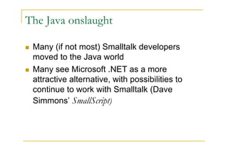 Smalltalk in Large-scale Enterprise Architectures | PDF | Programming Languages | Computing